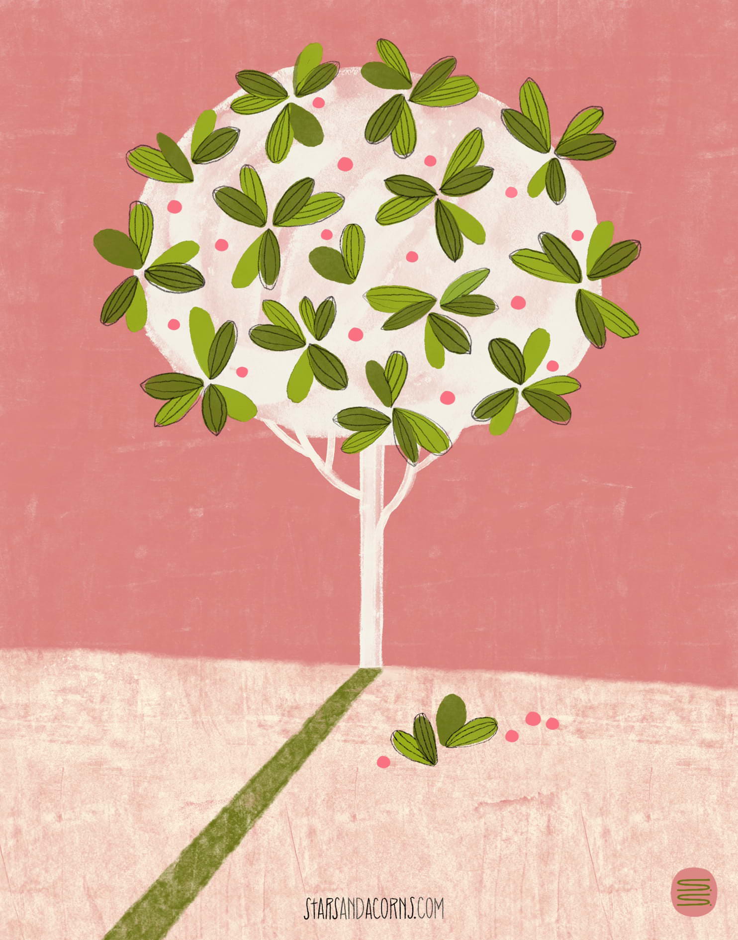 Love Tree - Stars and Acorns